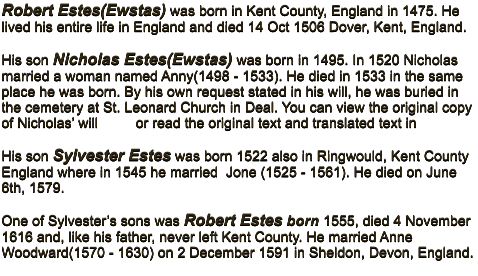 Estes Family History